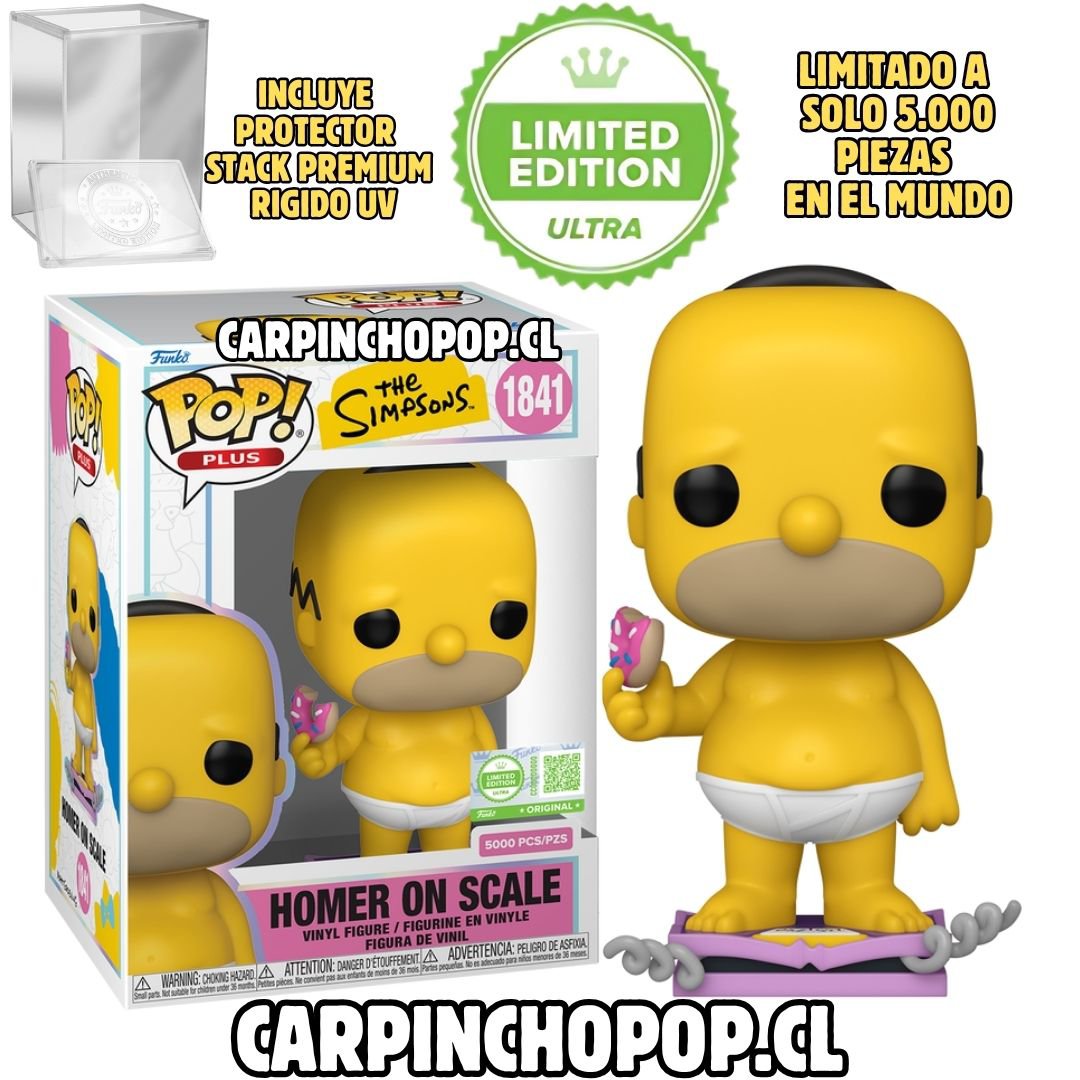 FUNKO POP PLUS TV LOS SIMPSONS - HOMERO ON SCALE 1841 EXCLUSIVO ...