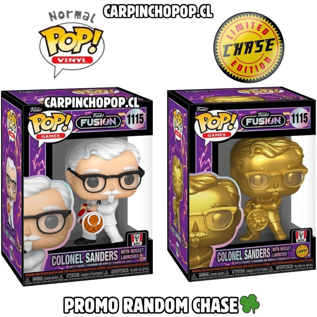 FUNKO POP GAMES FUSION KFC - COLONEL SANDERS WITH NUGGET LAUNCHER 1115 ...